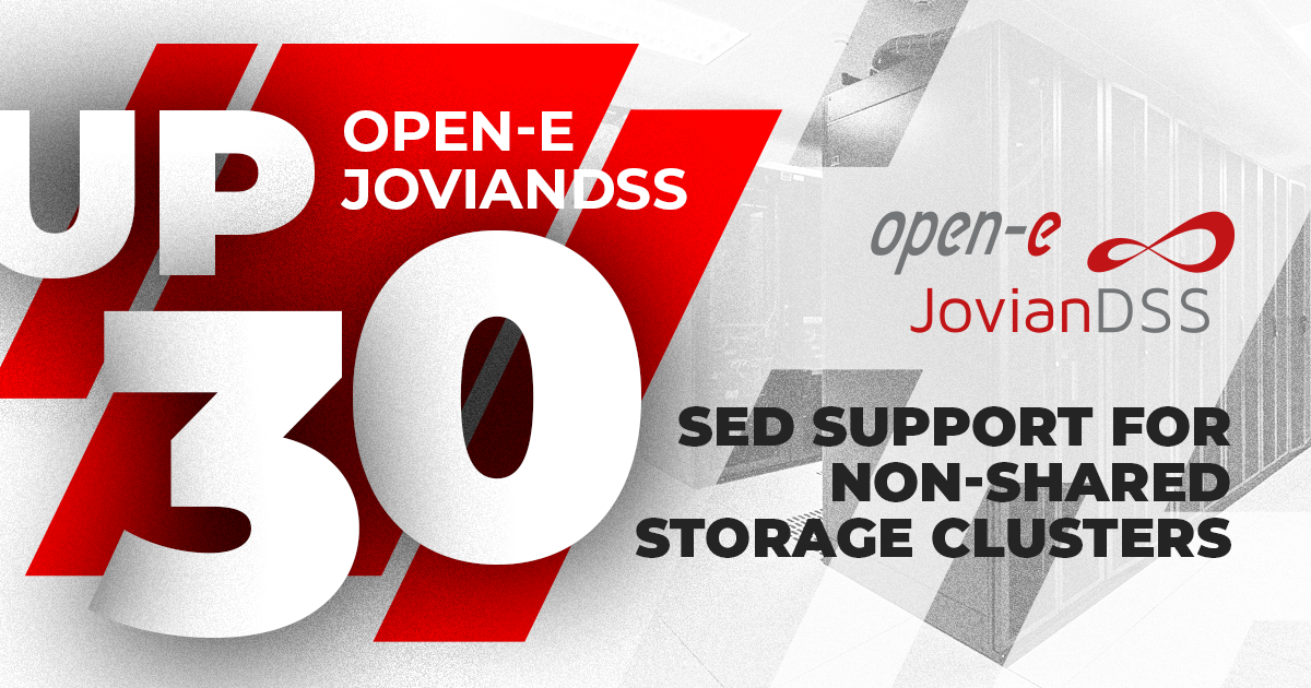 SED Usage in Non-Shared Storage Clusters | Open-E JovianDSS Up30