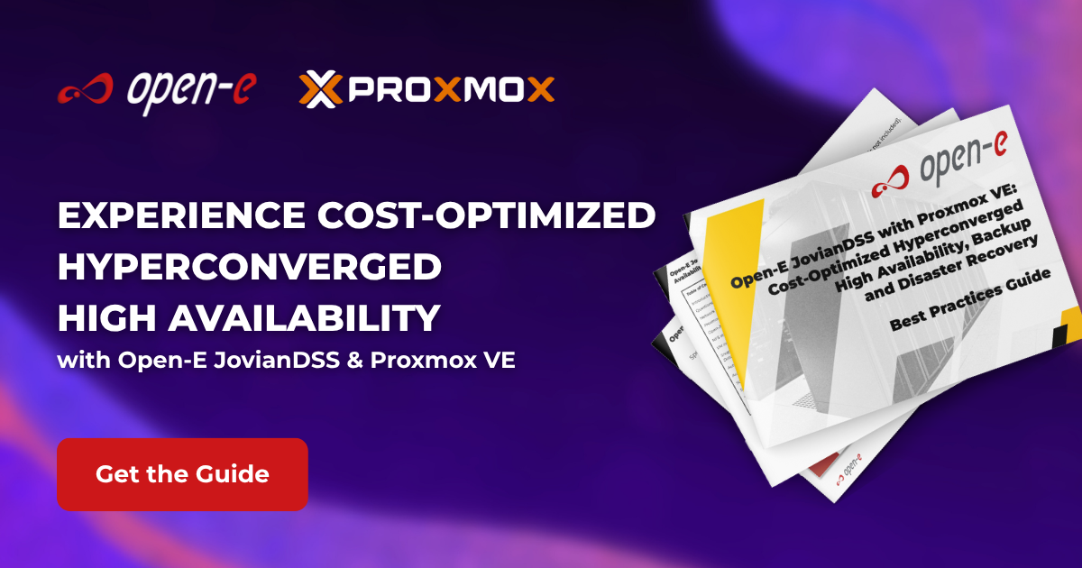 Hyperconvergence Guide for Open-E JovianDSS & Proxmox VE